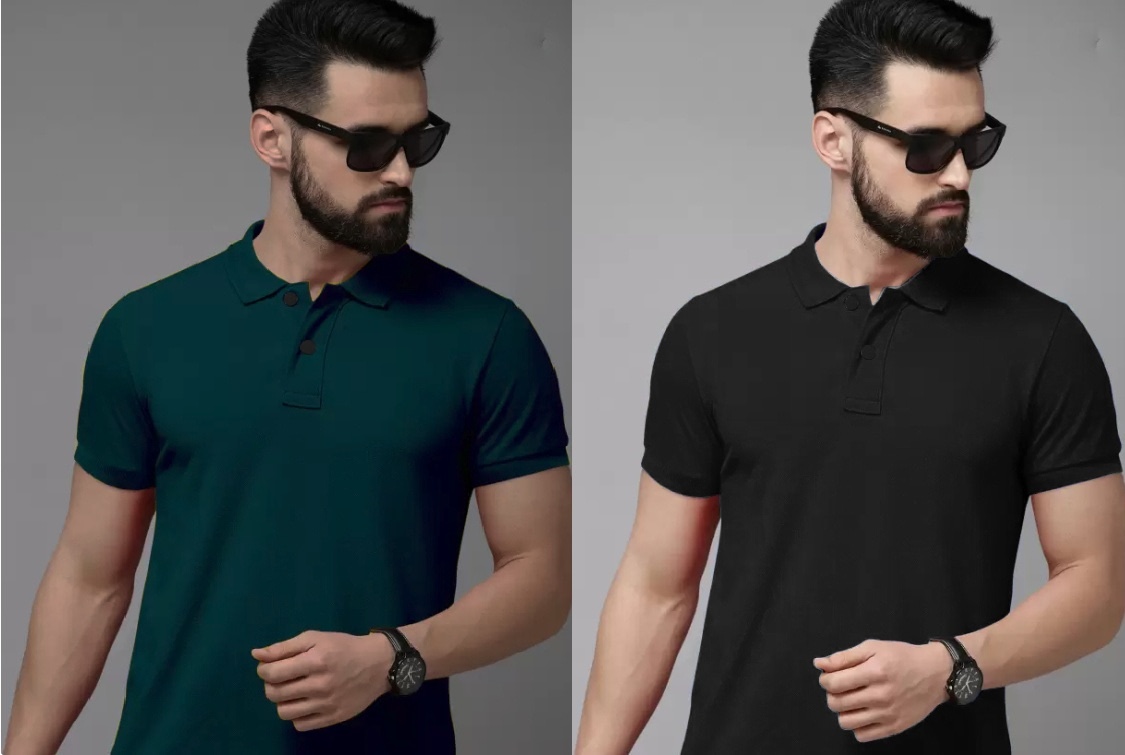 Buy PACK OF 2 PLAIN COLLAR T-SHIRT FOR MEN | Freaks