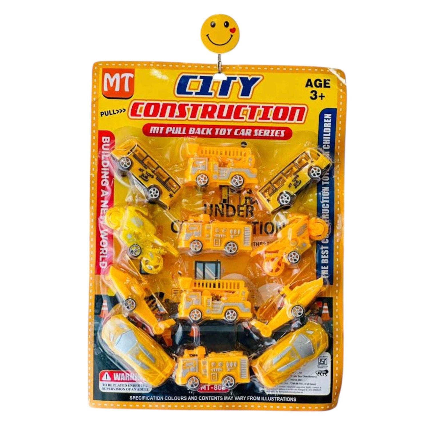 Buy City Construction Pull Back Toy Car Pack of 12 | Famous Toys