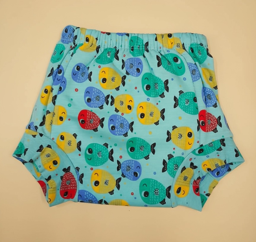 Buy Snug Fit Reusable Cloth Padded Underwear for Babies - Fish Print ...
