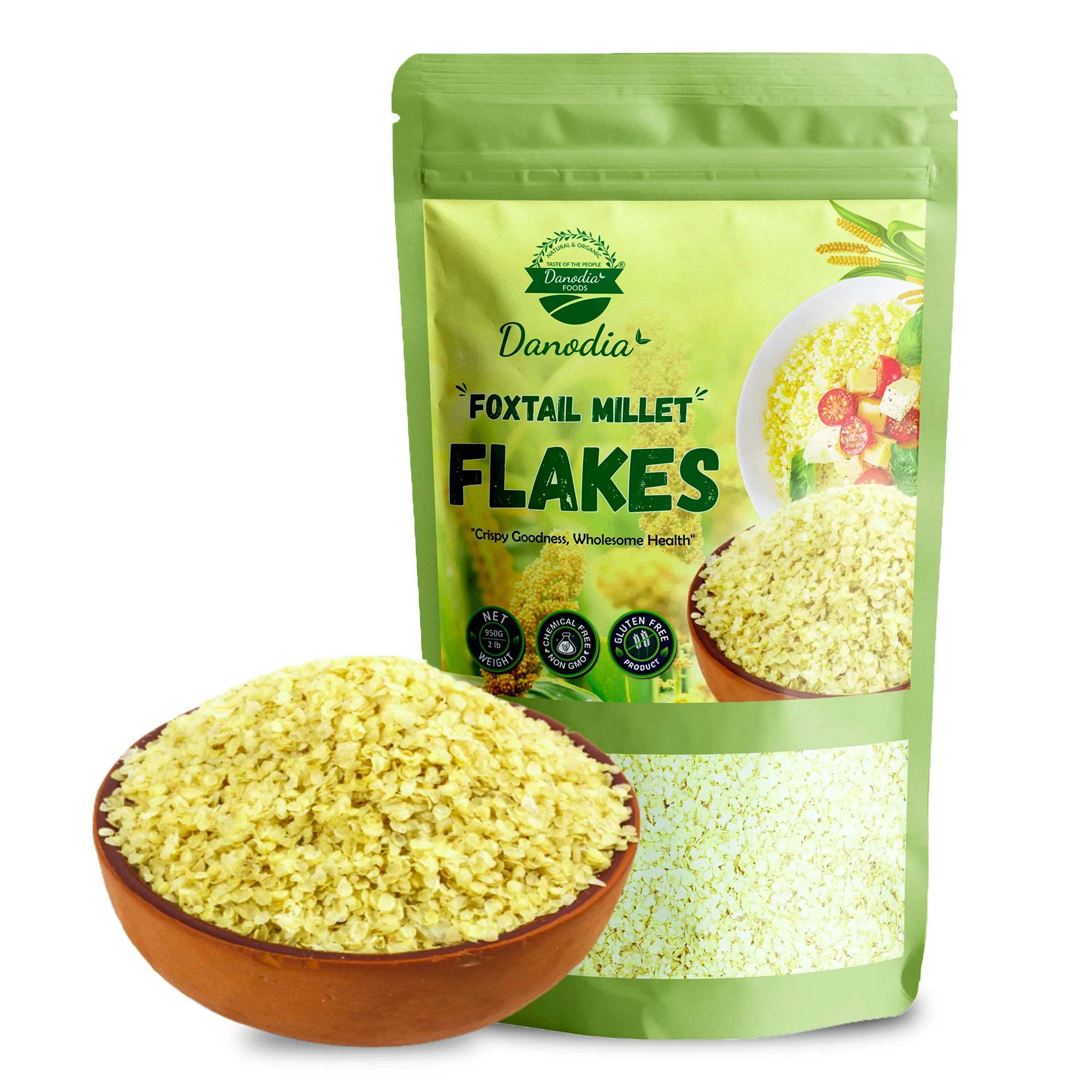 Buy Danodia Foods Foxtail Millet Flakes, Healthy Breakfast Flakes 950g ...