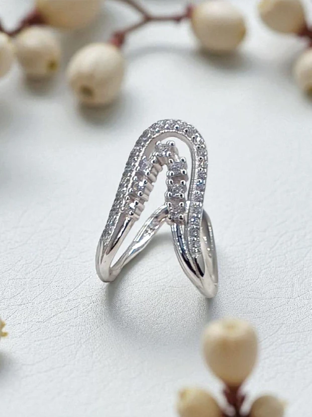Buy 925 Silver Vanki Ring (Adjustable) | SILVEY