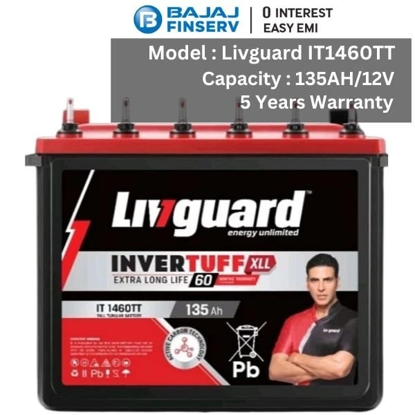 Livguard IT1460TT 135Ah /12V, Tall Tubular Long Life Battery