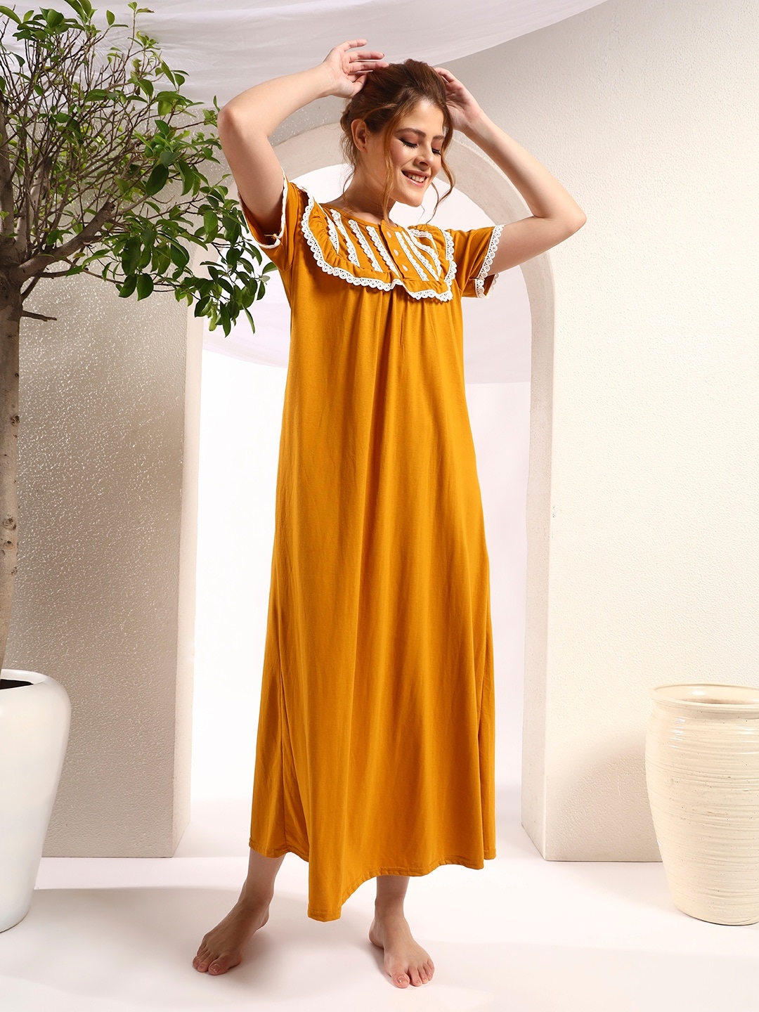 Buy Soft & Comfortable Hosiery Cotton Nightdress for Women | Breathable ...