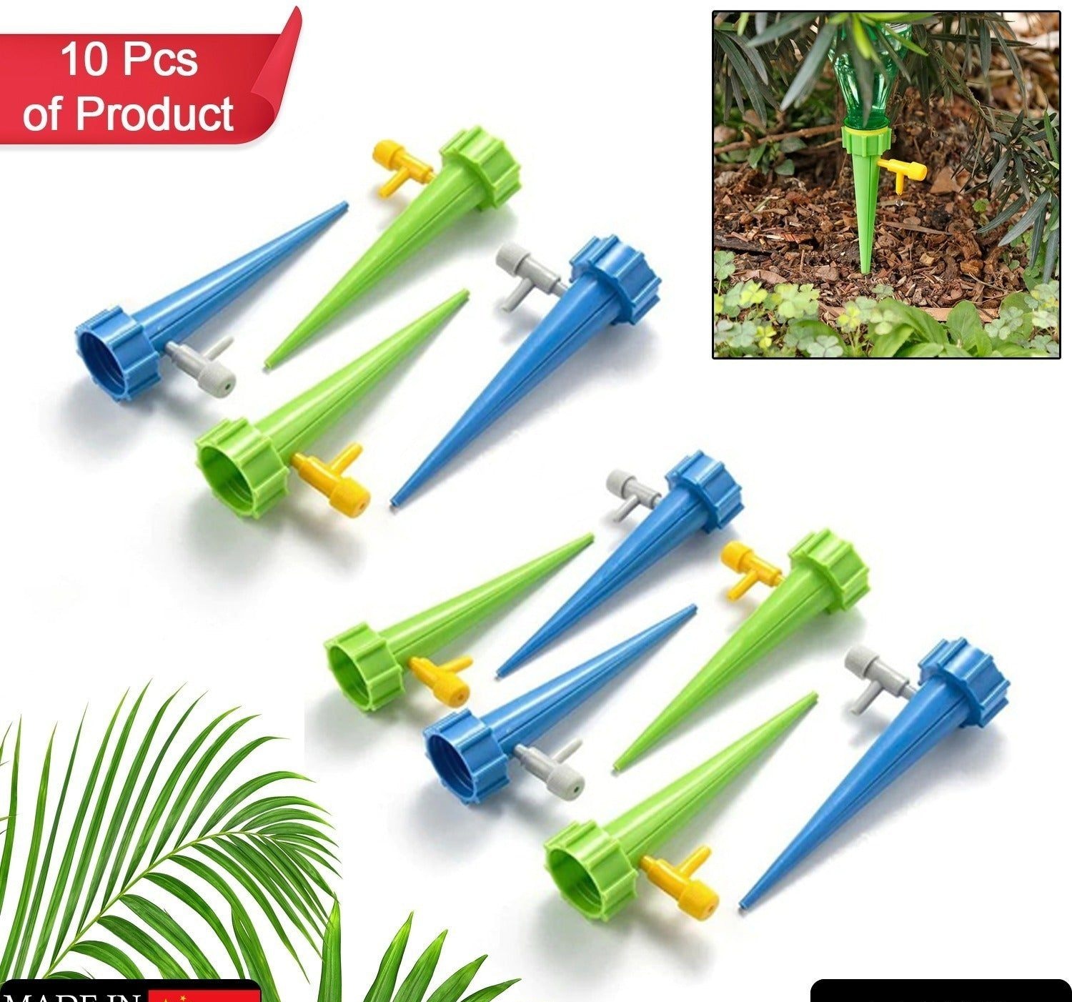 Buy Adjustable Plant Watering Spikes – Slow Release Dripper Valve ...