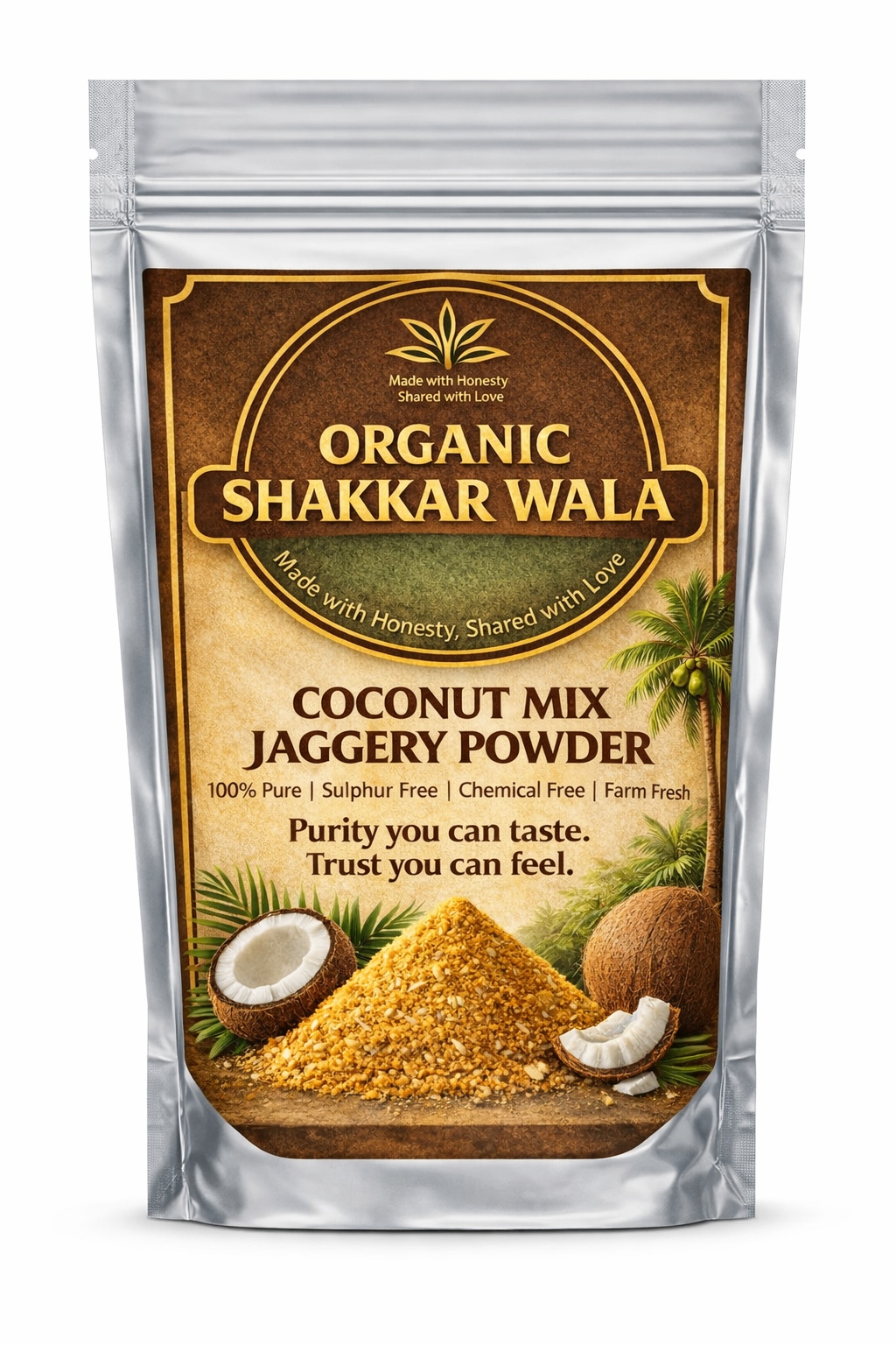 Buy Coconut Mix Jaggery Powder / A Healthy Sugar Substitute, No ...