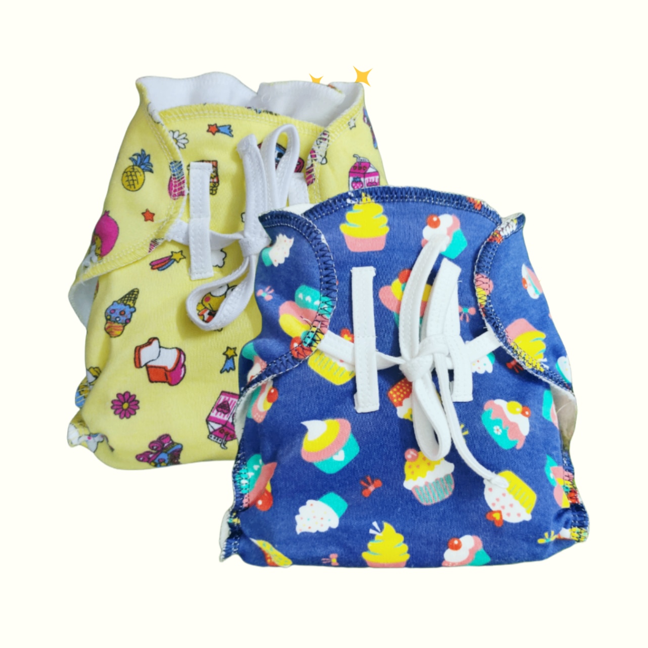 Buy (pack of 2) Cotton Padded langot for Babies ( 3kg to 10kg) | Tiny ...