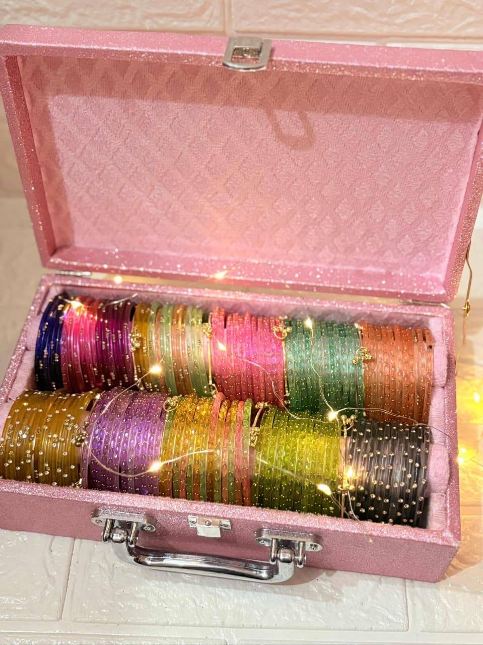 Buy Pink Kashmiri Bangle Box (with name) | PINKERA