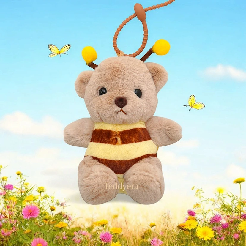 Honey Bee Teddy Bear Plush Toy, 15 cm, Soft and Cuddly