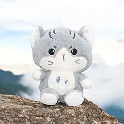 Buy Grumpo the Grumpy Cat – by Teddyera Cat Soft Toy with Fish Design ...