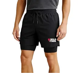 Buy BOLD FITNESS Dual Shorts Combo for Men | 2-in-1 Double Layer Shorts ...