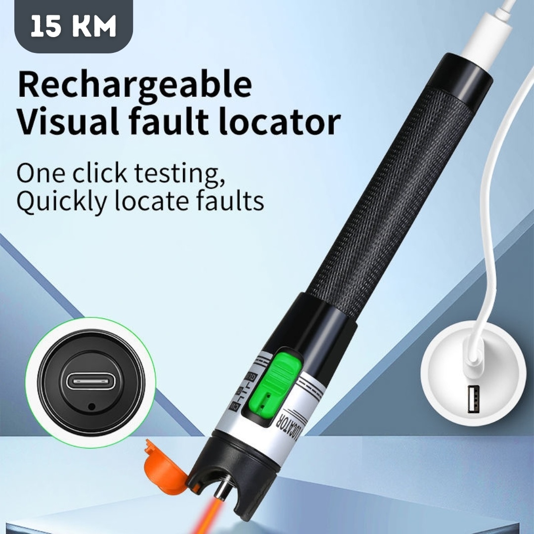 Buy Rechargable 15km Range Optical Visual Fault Locator I VFL Laser ...