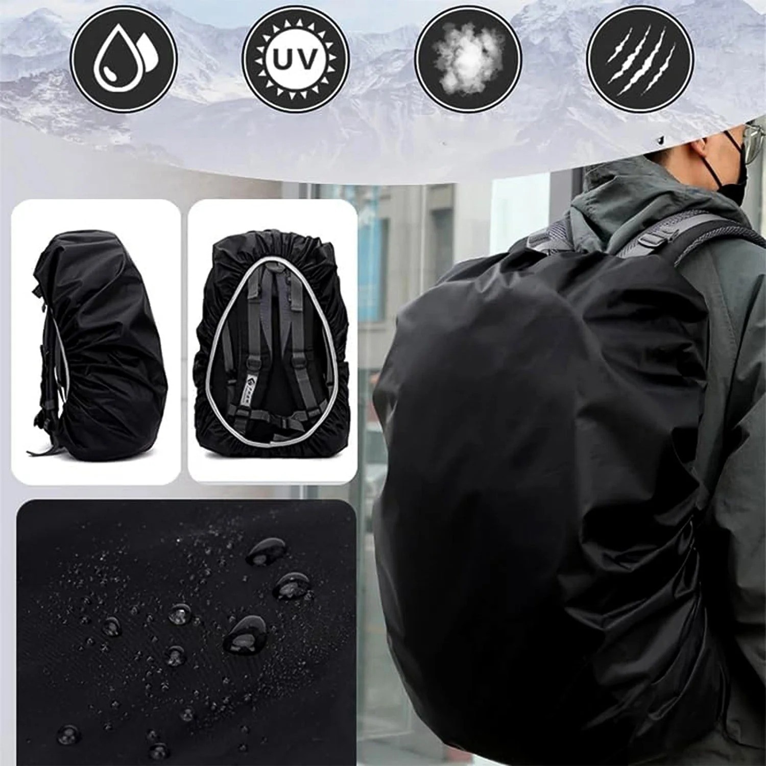 Buy Waterproof Backpack Rain Cover – Small Size, Big Protection! (1 Pc ...