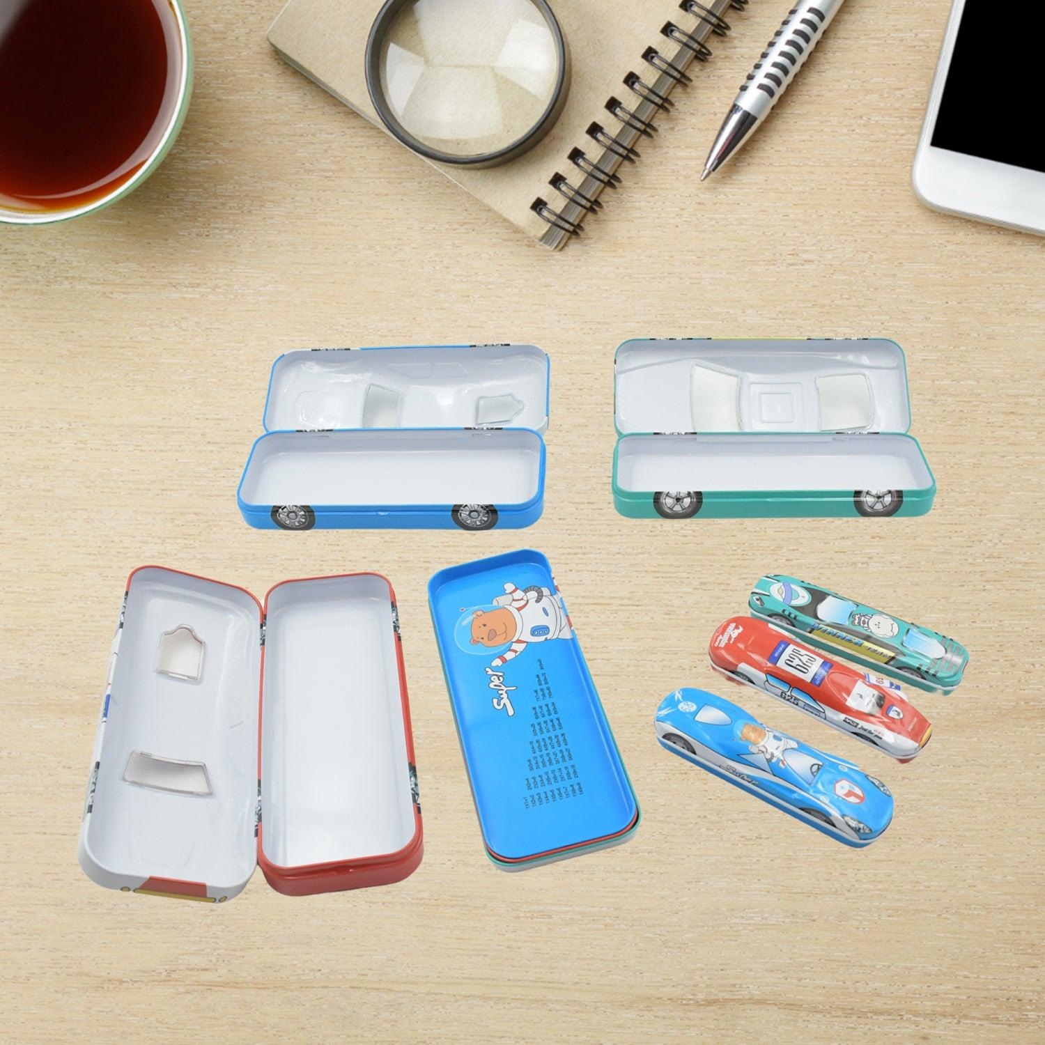 Buy Car-Shaped Metal Compass Box (1 Pc): Pencil Case for Kids ...