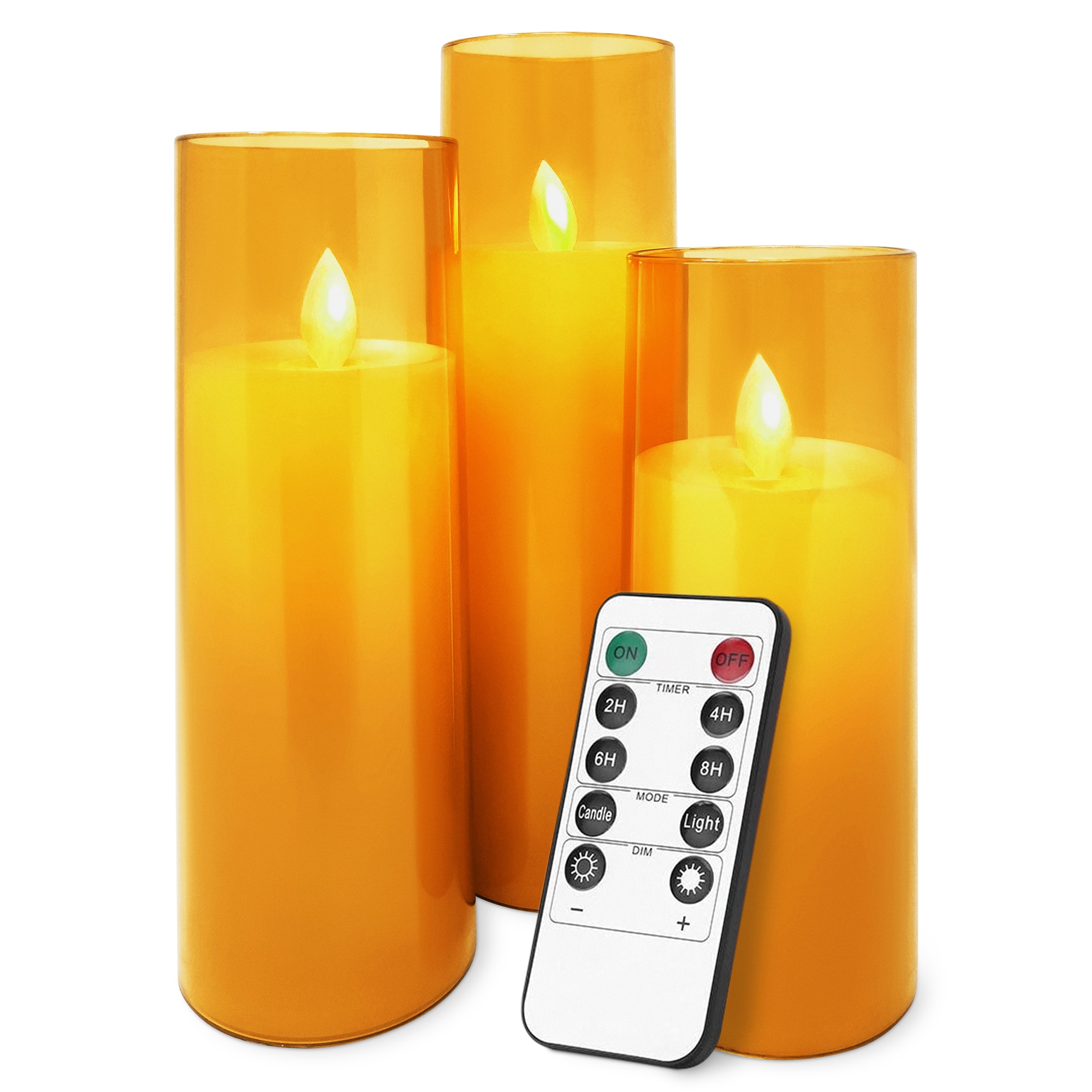 Buy 2.3" Dia LED Flameless Candles with Remote | Battery-Powered ...