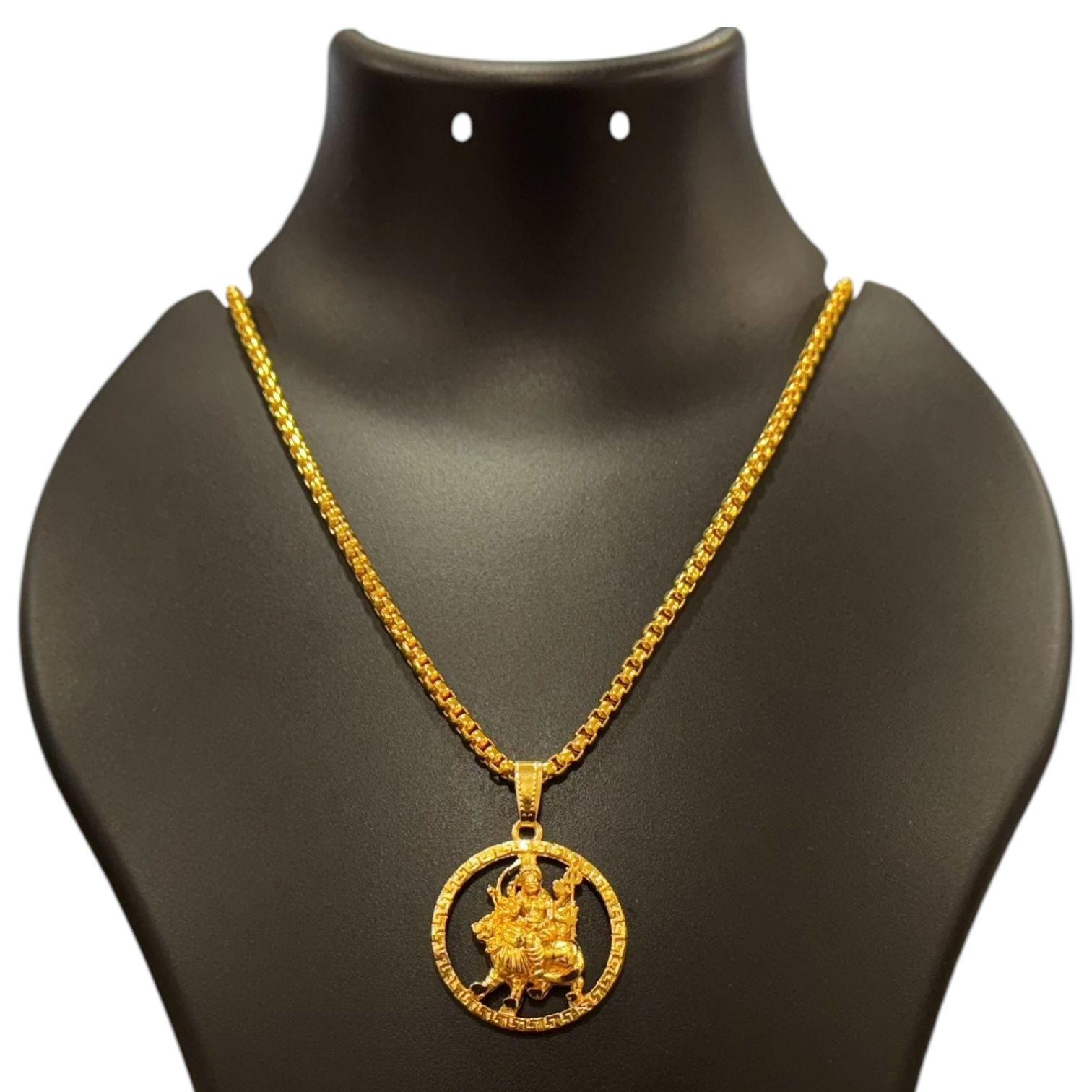 Buy Shakti Divine – Maa Durga Gold-Plated Pendant with Chain | AKLINA ...