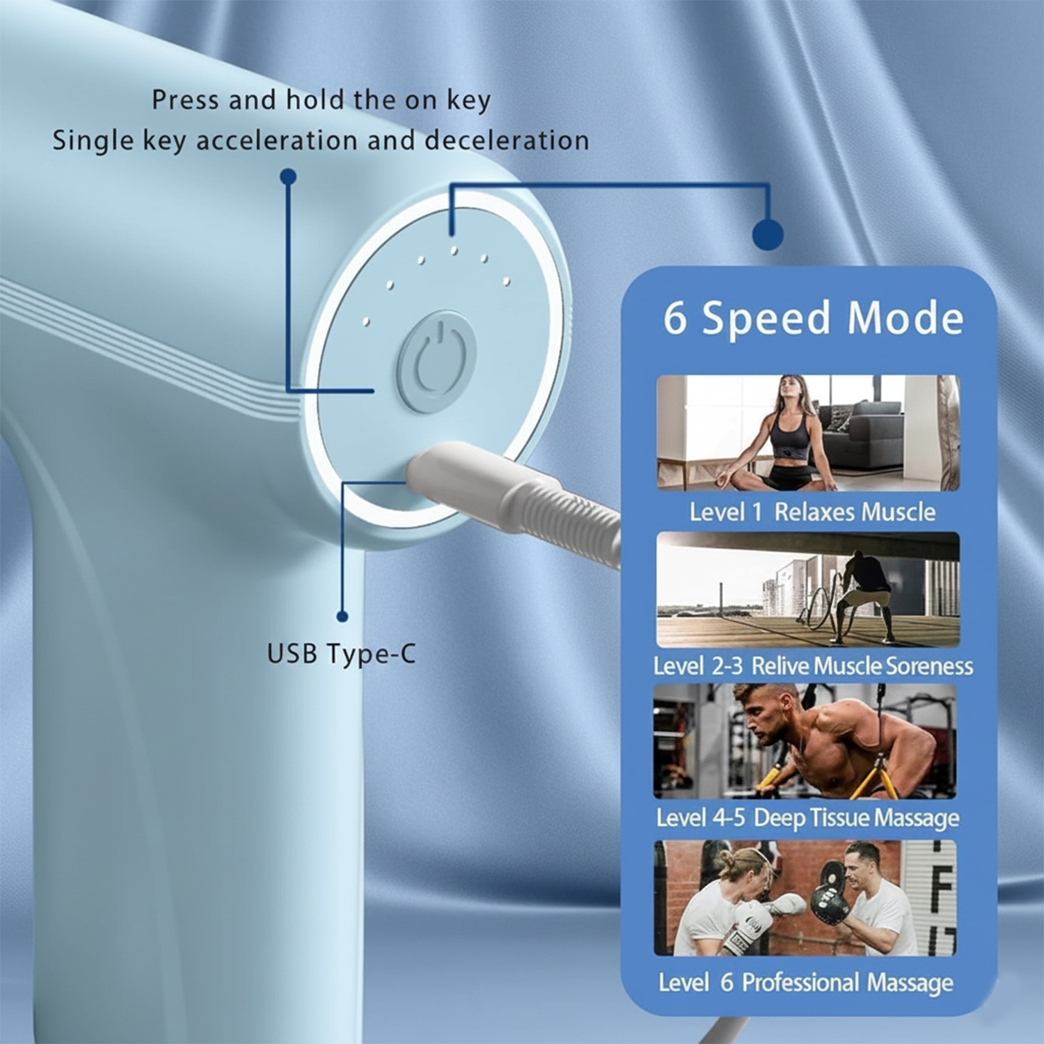 Buy Electric Vibrating Massage Gun with Multiple Interchangeable Heads ...
