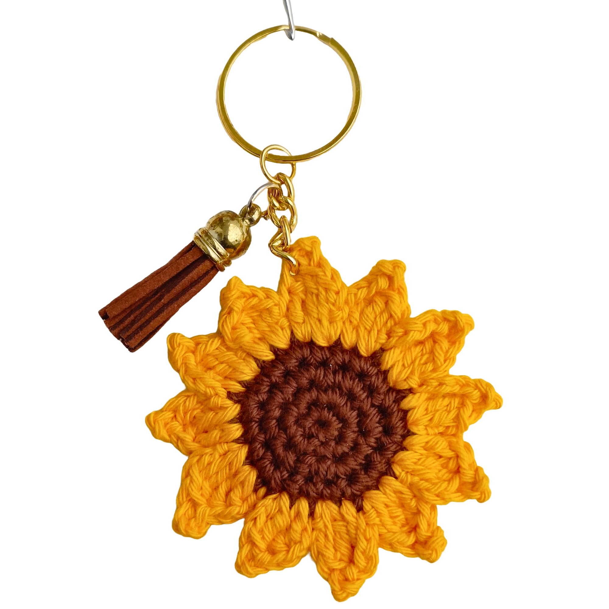 Buy Sunflower Keyring with Leather Tassle | tojeofficialstore