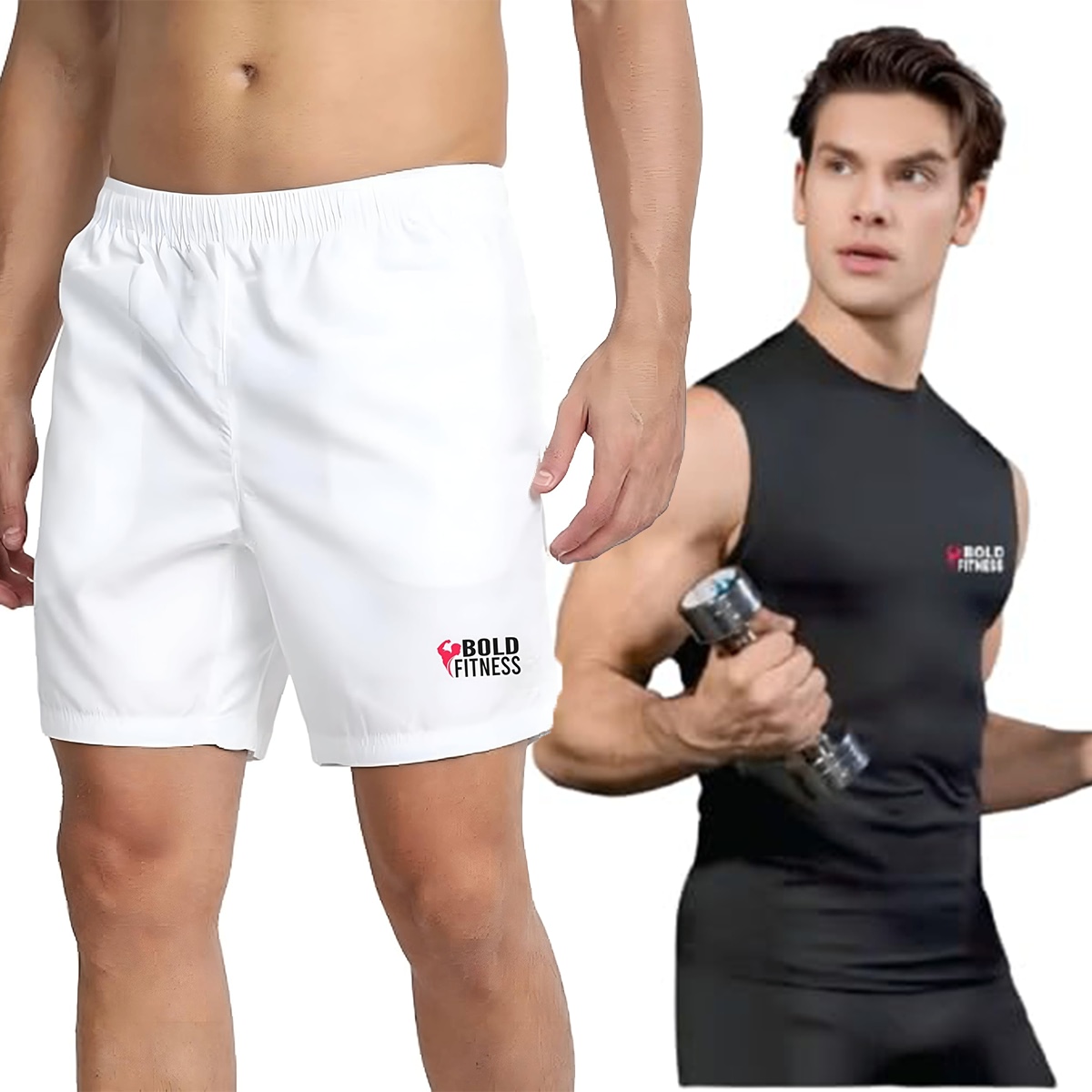 Buy BOLD FITNESS Men’s Summer Activewear Set | Sleeveless Gym Vest ...