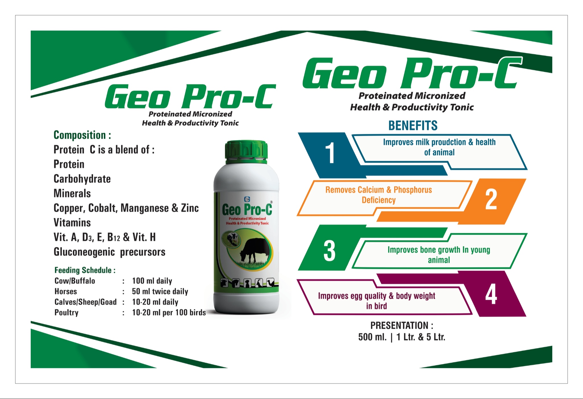 Buy Geo Pro C Health and Productivity Tonic Improves Milk Production ...
