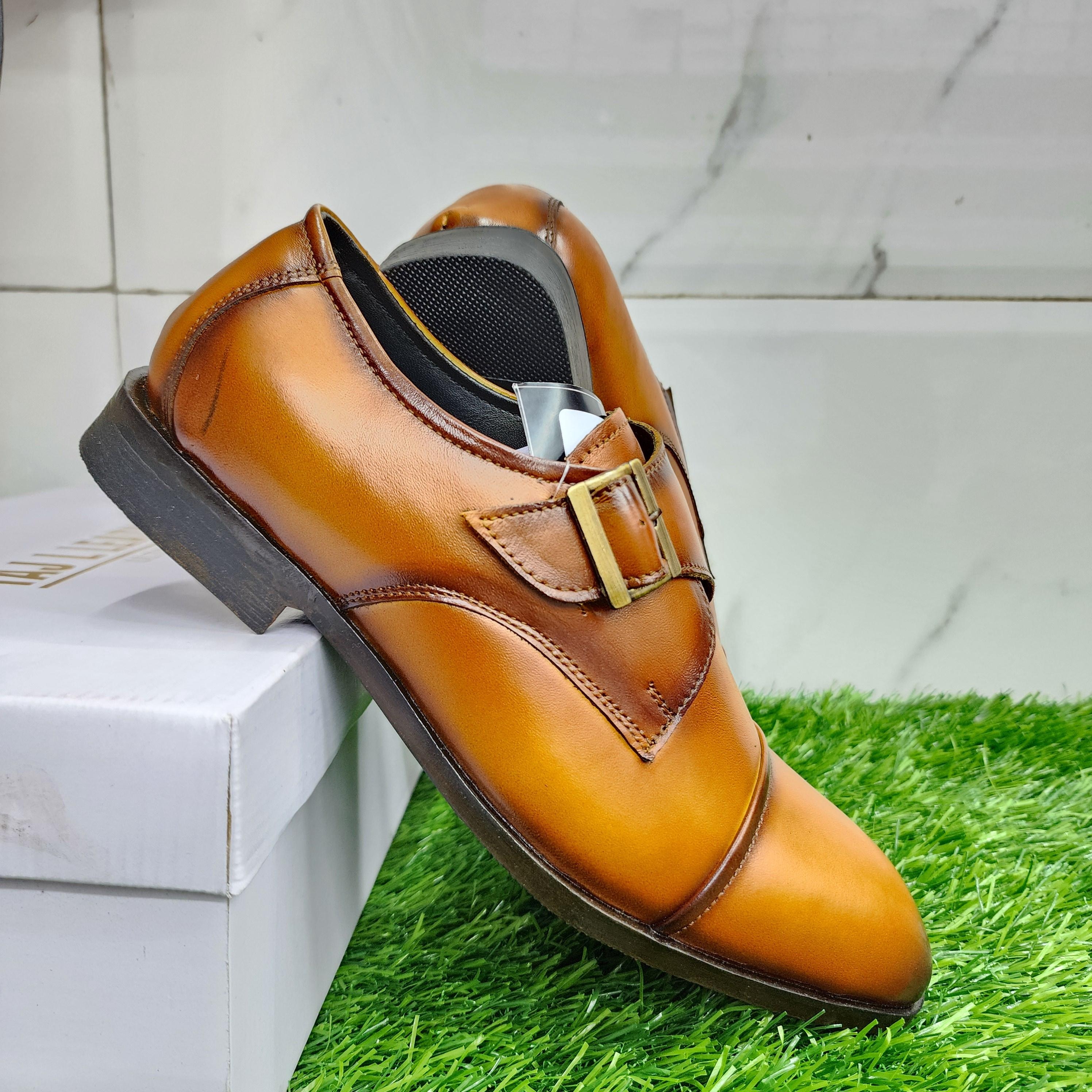 Buy Men's Formal Derby Shoes - Black, Cherry Brown, Tan Brown - Genuine ...