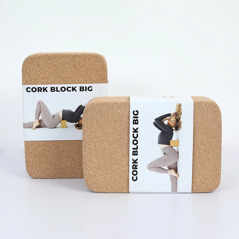 Buy Cork Yoga Blocks | (Large Size) High-Density, Premium Cork | Non ...