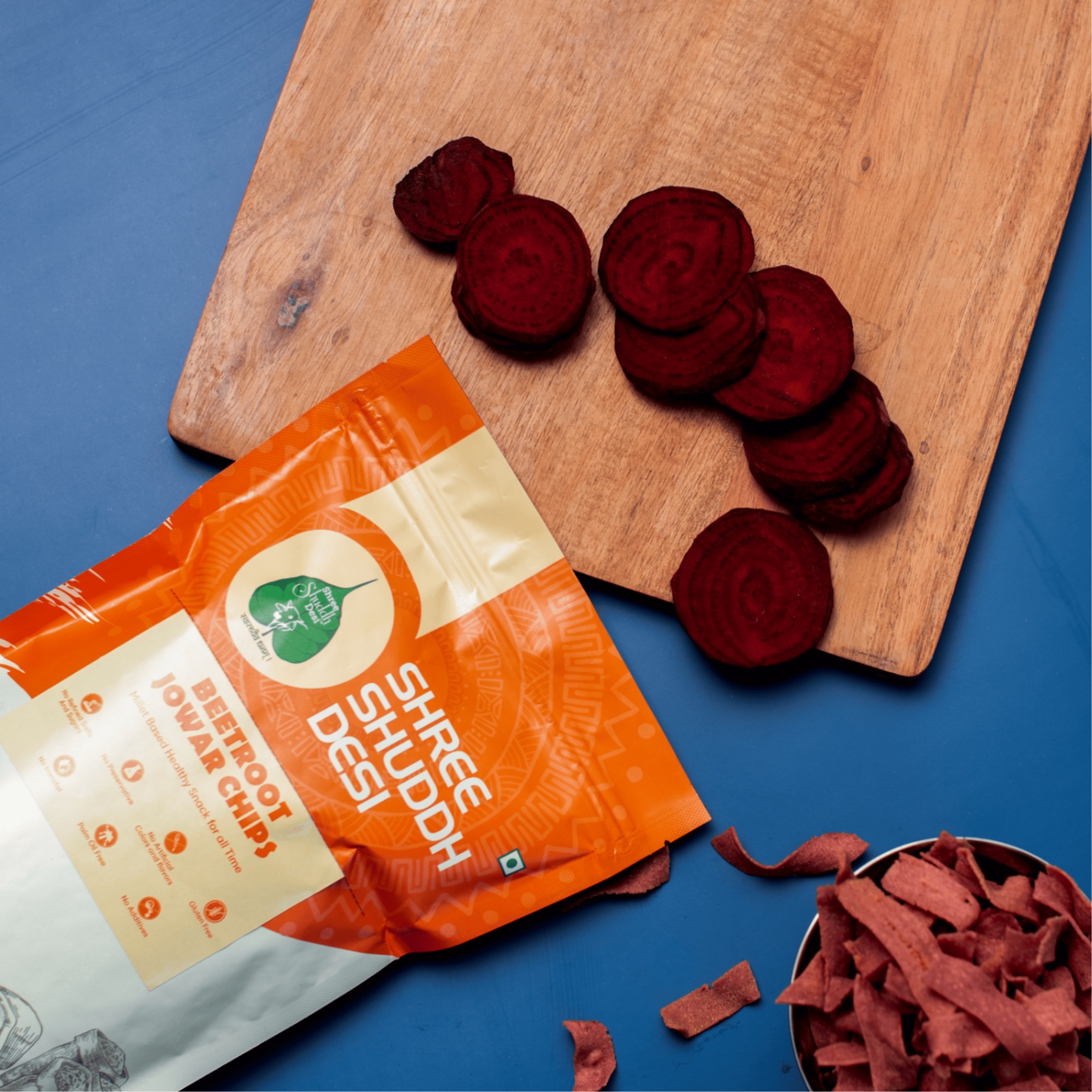 Buy Beetroot Jowar Chips | Shree Shuddh Desi