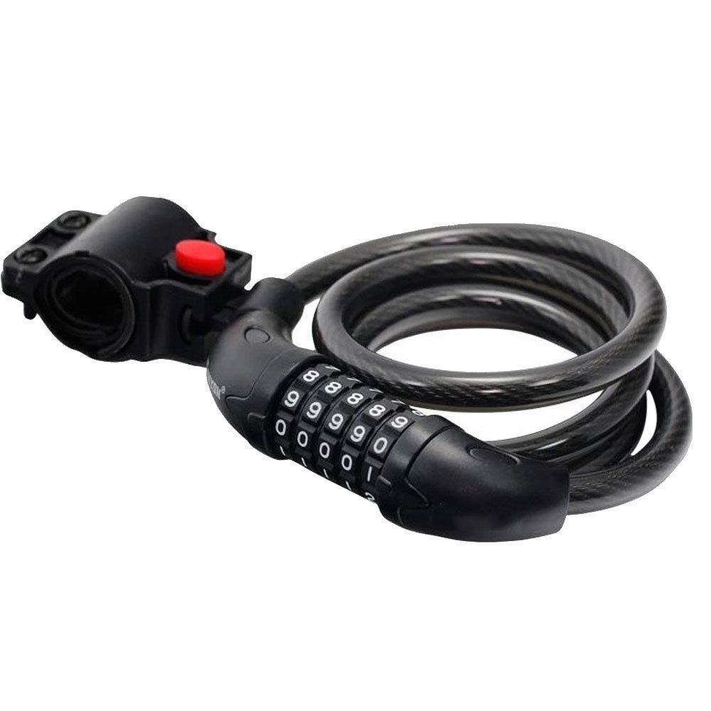 Buy 5 Digit Bicycle, Bike Lock | Keyless with 4 Feet Cable & Mounting ...