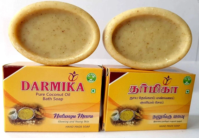 Buy Darmika Handmade Organic Nalungu Mavu Soap set of 3 | DARMIKA