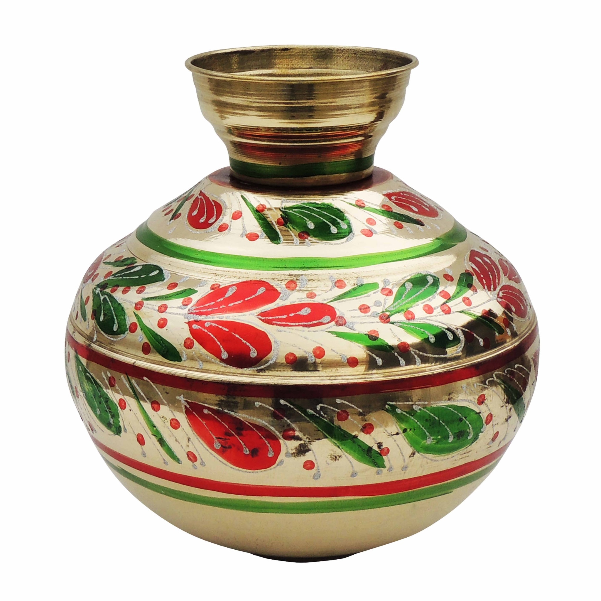 Buy Brass Coloured Matka, 10 Ltr (ZMAS175 G) | Metal ArtWare Solution