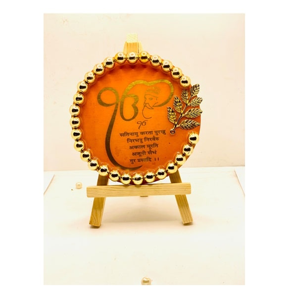 Buy Omkar Mantra Frame With Wood Easel Stand | Little Bundles