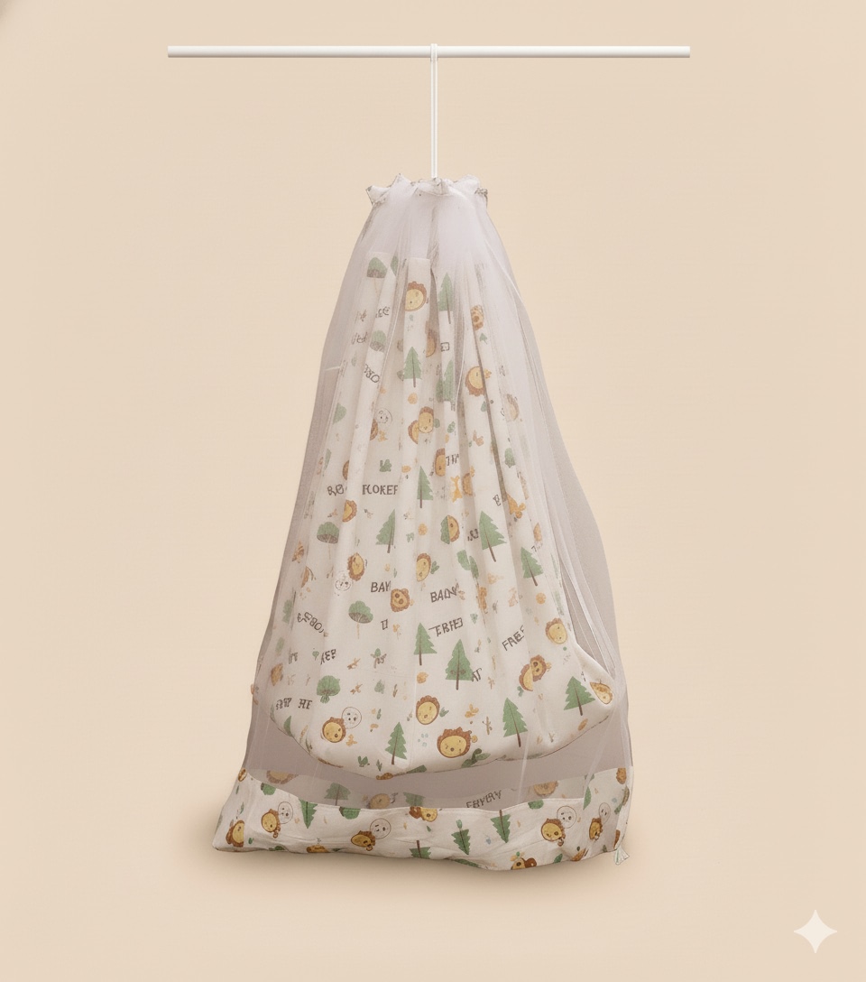 Buy Baby Thottil with Mosquito Net | Ultra-Soft Finish | 0–16 kg ...
