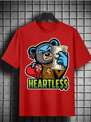 Buy Fashions Store Men's Cotton T-Shirt Heartless Print design– Stylish ...