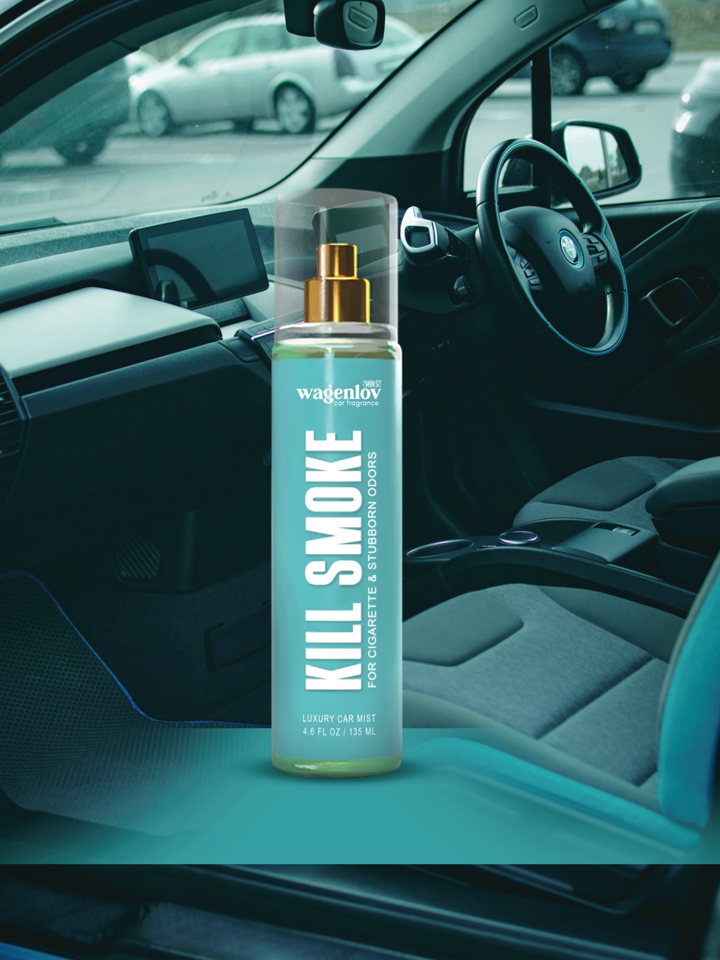 Kill Smoke Car Mist | Citrus Freshener for Smoke & Odors