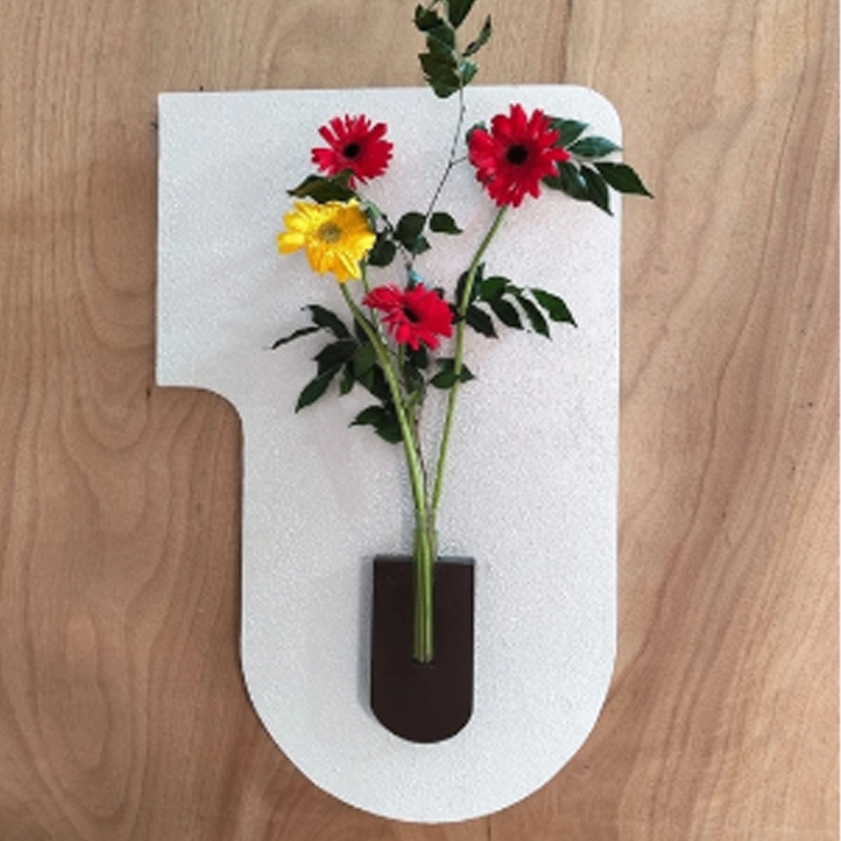 Buy Add Vibrance to Your Walls with Artificial Red & Yellow Flower Wall ...
