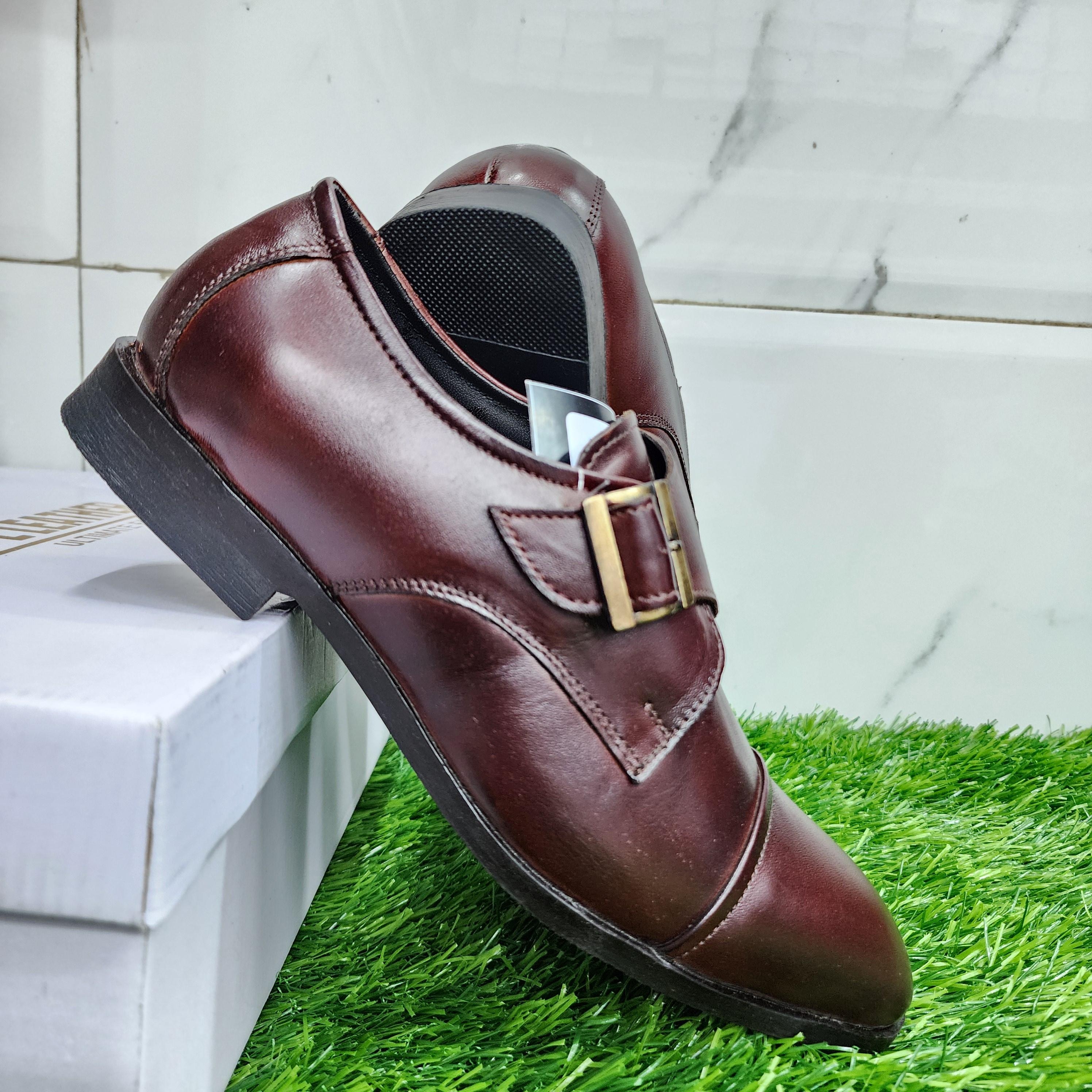 Buy Men's Formal Derby Shoes - Black, Cherry Brown, Tan Brown - Genuine ...