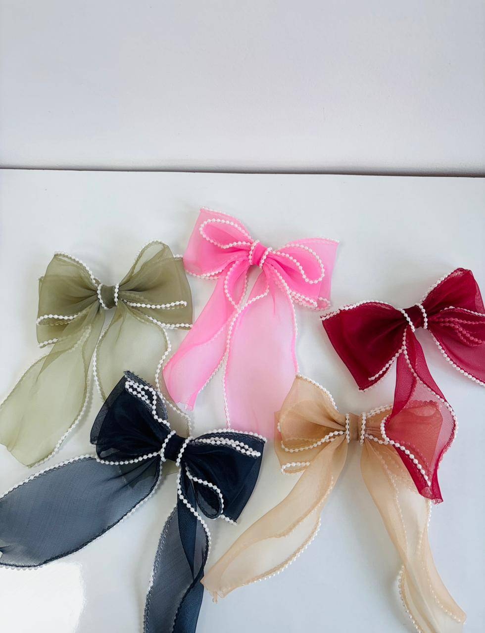 Buy Ruffle Hair Bow Clip | theprettifystore