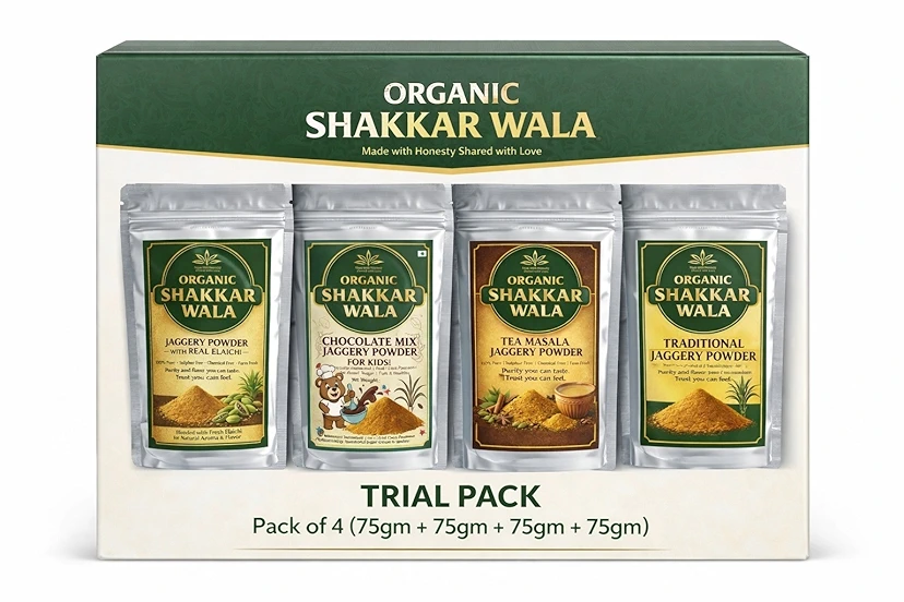 Buy Trial Pack of 4 [Traditional Jaggery Powder (75gm) + Tea Masala ...