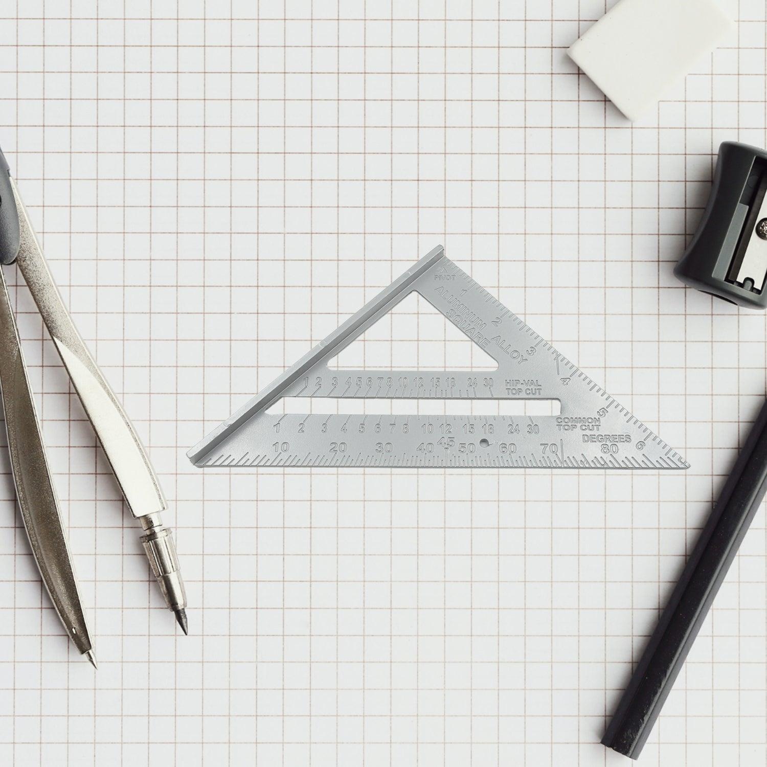 Buy Double Side Scale Triangle Measurement Hand Tool, 45 Degree ...