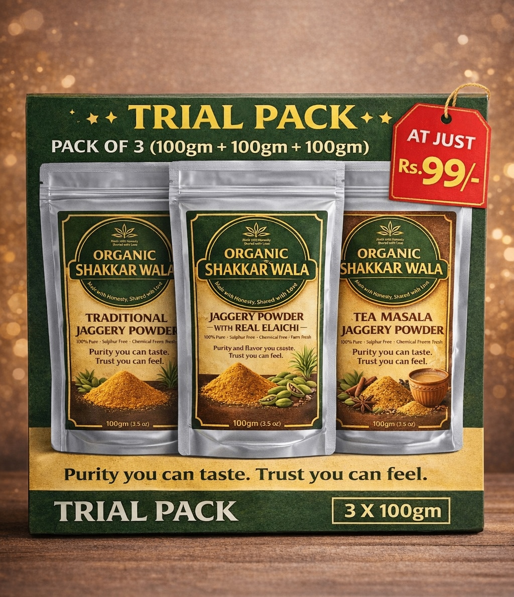 Buy Trial Pack of 3 [Traditional Jaggery Powder (100gm) + Tea Masala ...