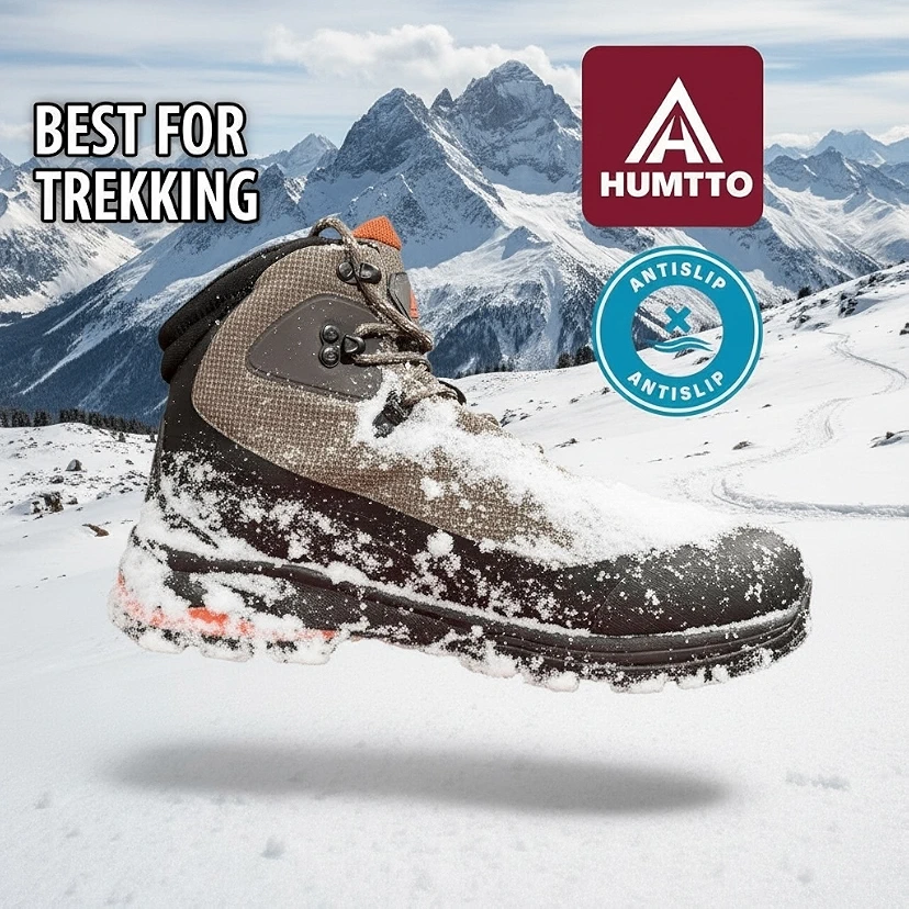 Buy HUMTTO Men’s High Ankle Outdoor Trekking & Hiking Shoes | Durable ...
