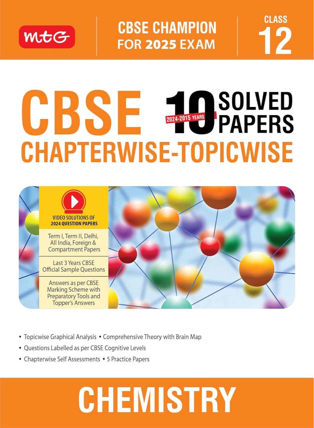 Buy MTG CBSE 10 Years Chapterwise Topicwise Solve Papers Class 12 ...