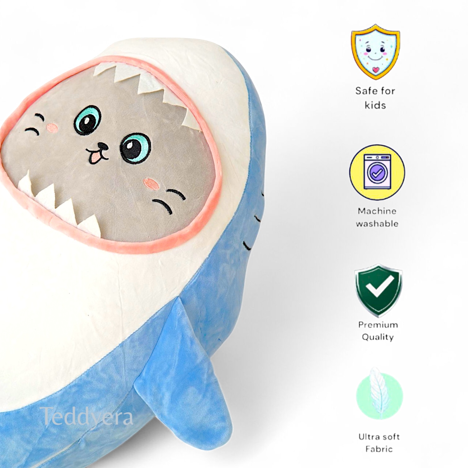 Buy 2 In 1 Pinko the Shark Buddy – 60CM Giant Plush Toy, Stuffed Animal ...