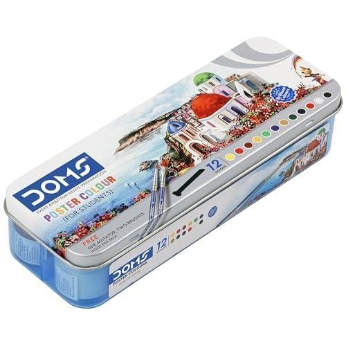 Buy Doms 12 Shades Poster Colours | Rich & Vibrant Colors | Free ...
