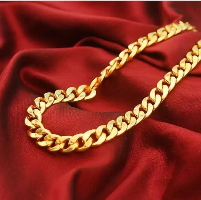 Buy Rkb Gold Plated lacker chain 22inch for men women | The RKB