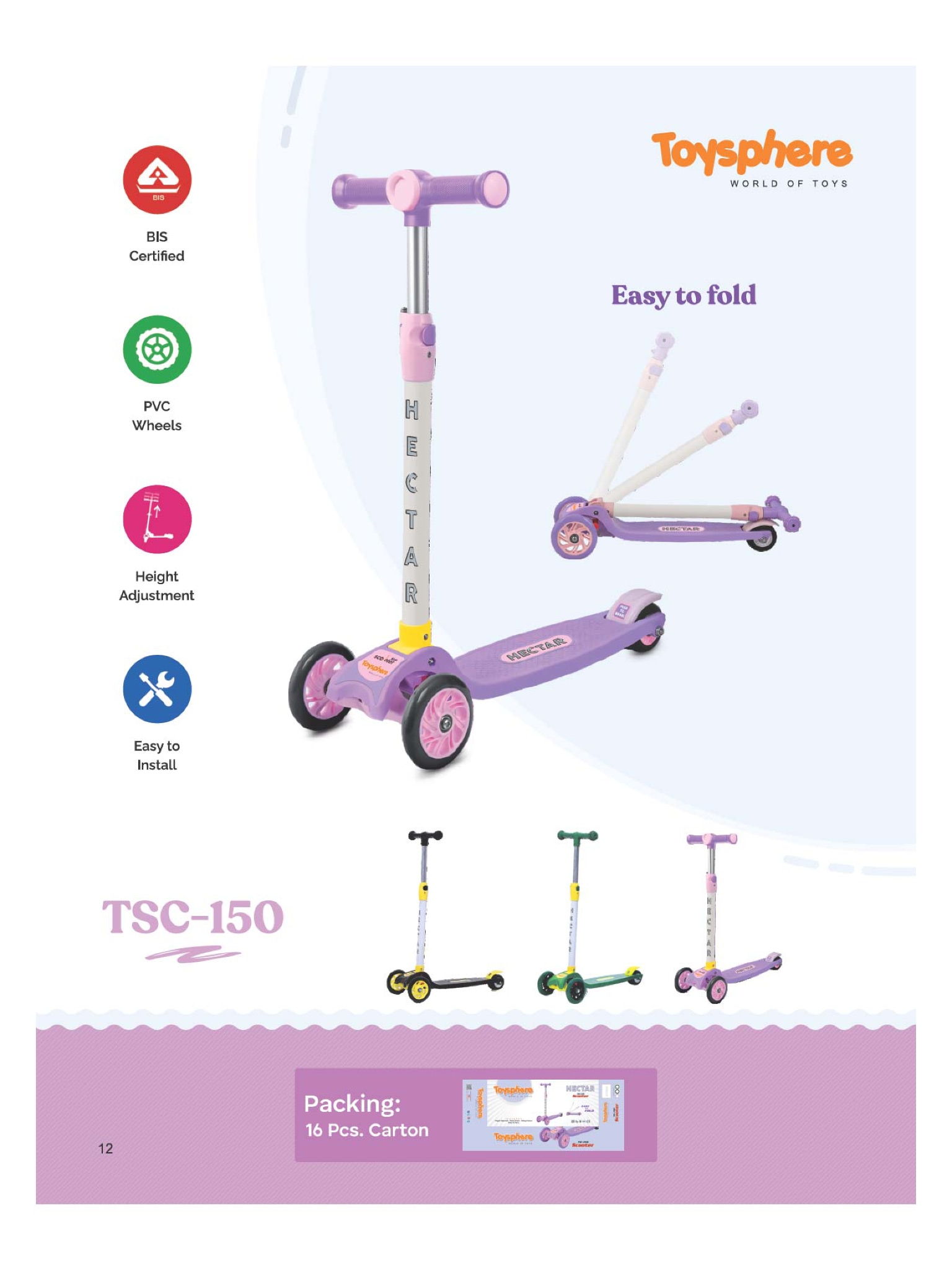 Buy Toysphere TSC-150 Kids Scooter (MOQ: 16Pcs/Bundle) | DBOLT