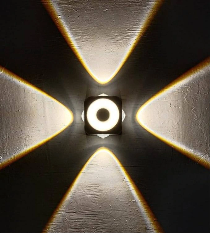 Buy Fixture Waterproof Black Finish Four Way Light Warm White (3000K ...