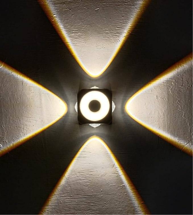 Buy Fixture Waterproof Black Finish Four Way Light Warm White (3000K ...