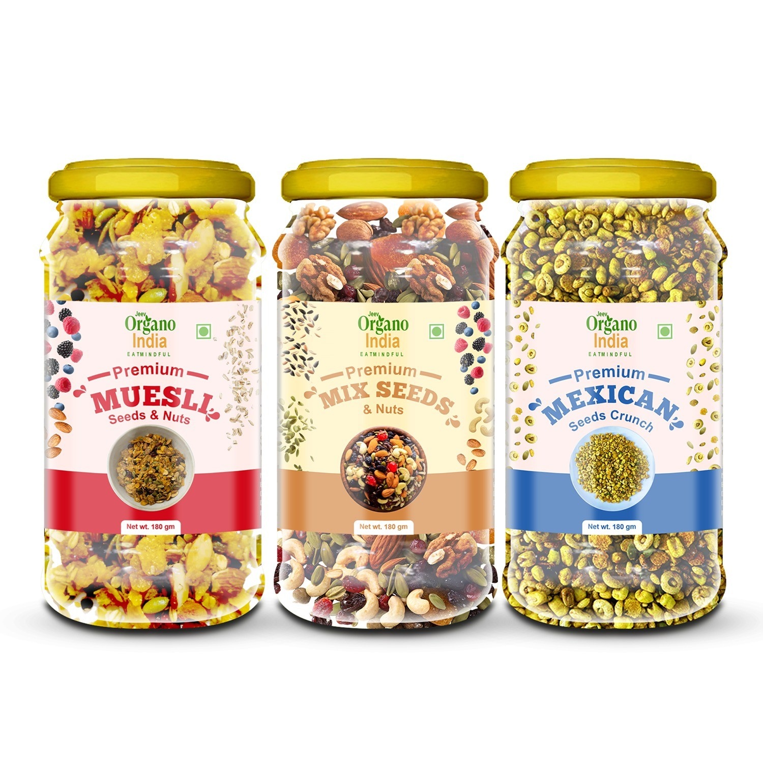 Buy Musli Seeds + Mexican crunch +Mix Seeds-Pack of 3 ( 180gm each ...