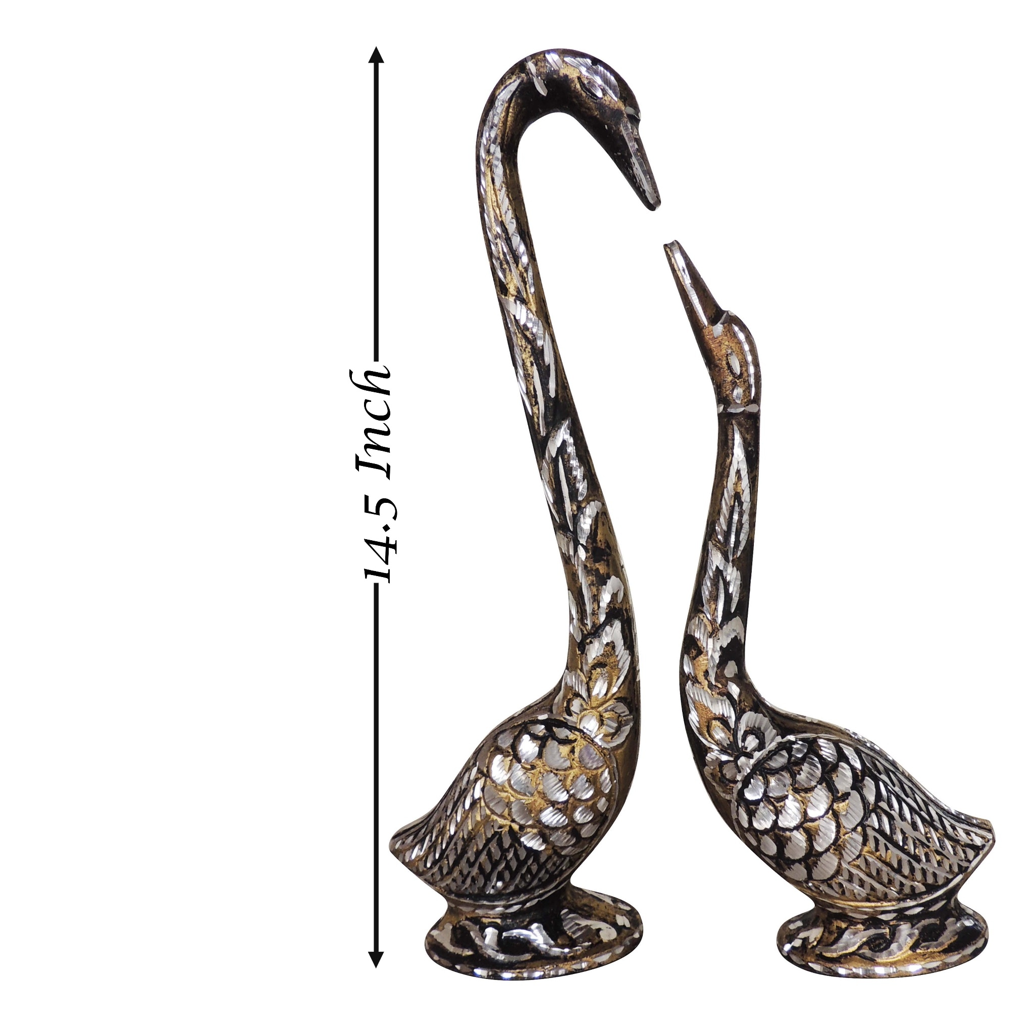 Buy Aluminium Showpiece Duck Pair Statue (ANMAS232 B) | Metal ArtWare ...