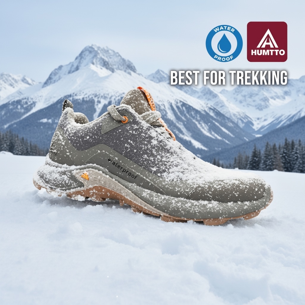 Buy HUMTTO Men’s Grey Low Ankle Outdoor Trekking & Hiking Shoes ...
